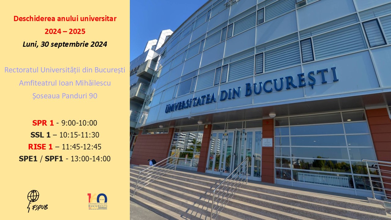 Opening of the 2024-2025 academic year – Facultatea de Științe Politice